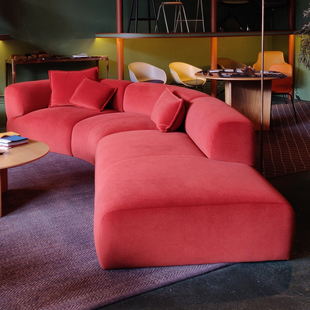 Puffalo Deluxe 3 Seater Sofa With Curved Chaise Modular Design