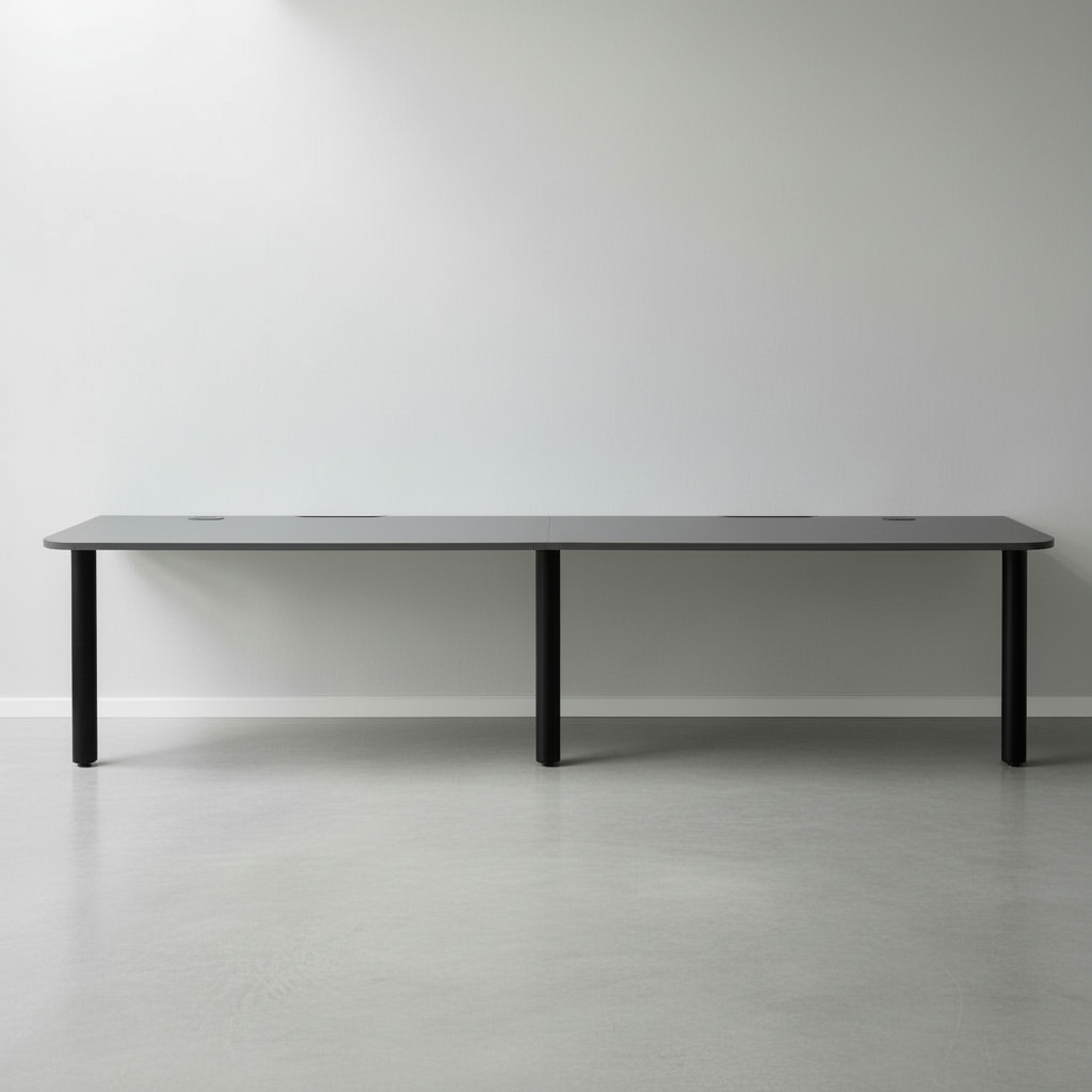 Wally Wall-Mounted Table Laminate Top with Steel Legs